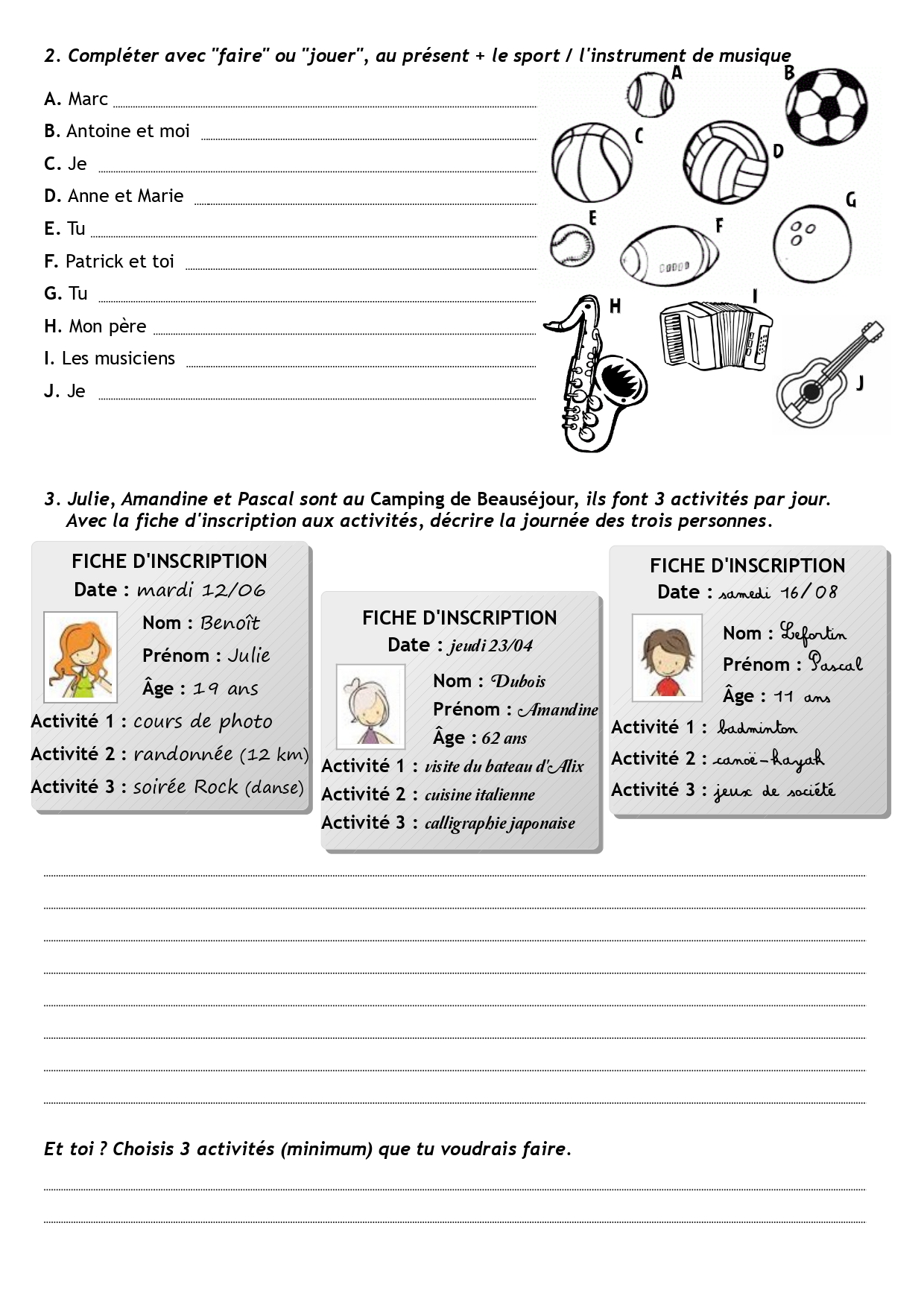 MYP French: Les loisirs - débutant | Philpot Education